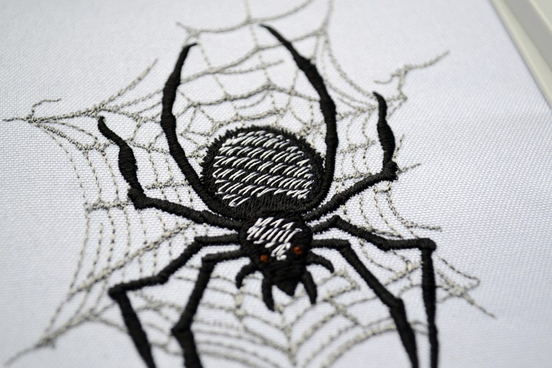 Realistic Gothic Spider Embroidery Designs Set - Lifelike Arachnid and ...