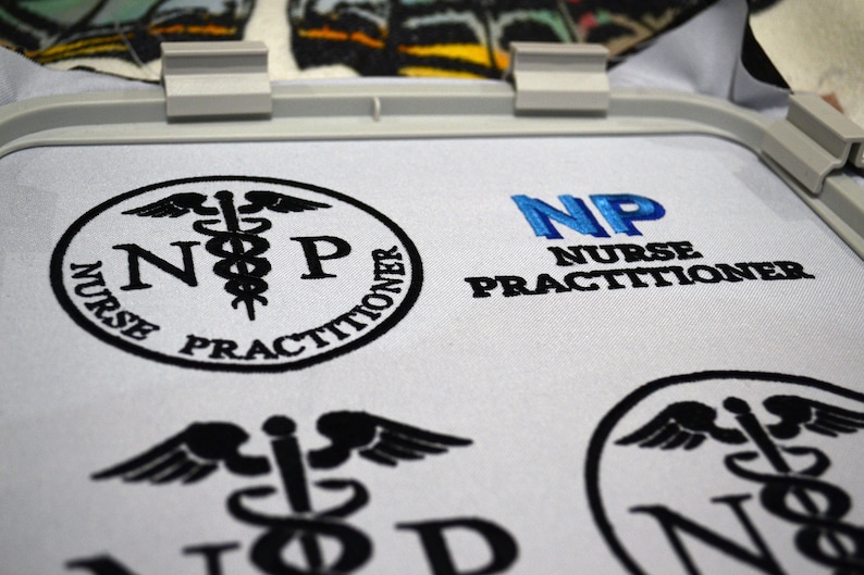 Nurse Practitioner Embroidery Design, NP Medical Caduceus Emblem, 4 ...