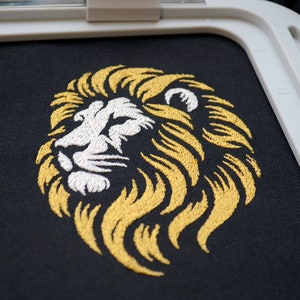 Noble Lion Embroidery Design - Golden Mane Pattern - King of the Jungle ...