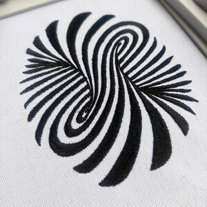 Optical Illusion Embroidery Design, Hypnotic 3D Tornado, Machine ...