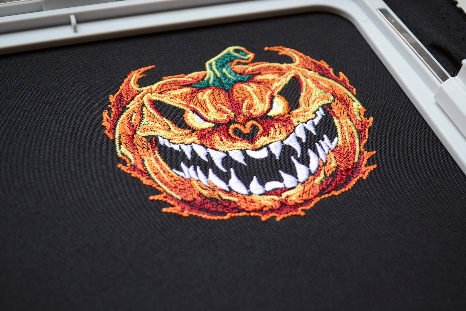Sketch Stitch Demonic Pumpkin Head - Creepy Halloween Embroidery Design ...