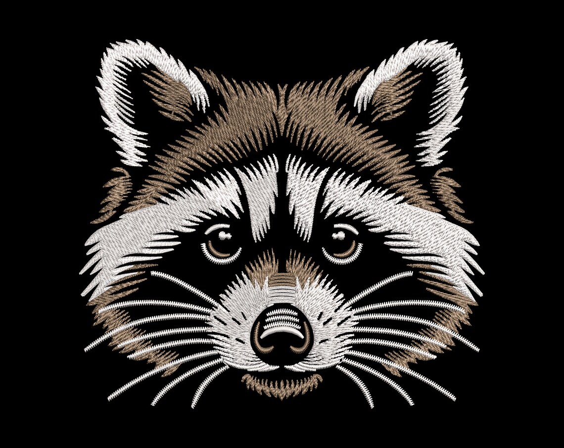 Charming Raccoon Quartet Embroidery Designs Bundle - Cute Night Forest ...