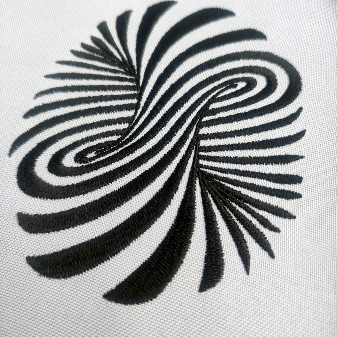 Optical Illusion Embroidery Design Hypnotic 3D Tornado - Etsy
