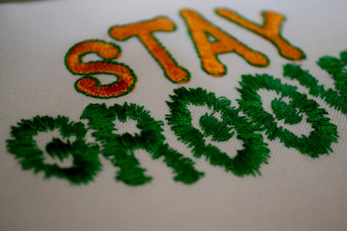 Stay Groovy Embroidery Design Fun Music Font Retro Hippie | Etsy