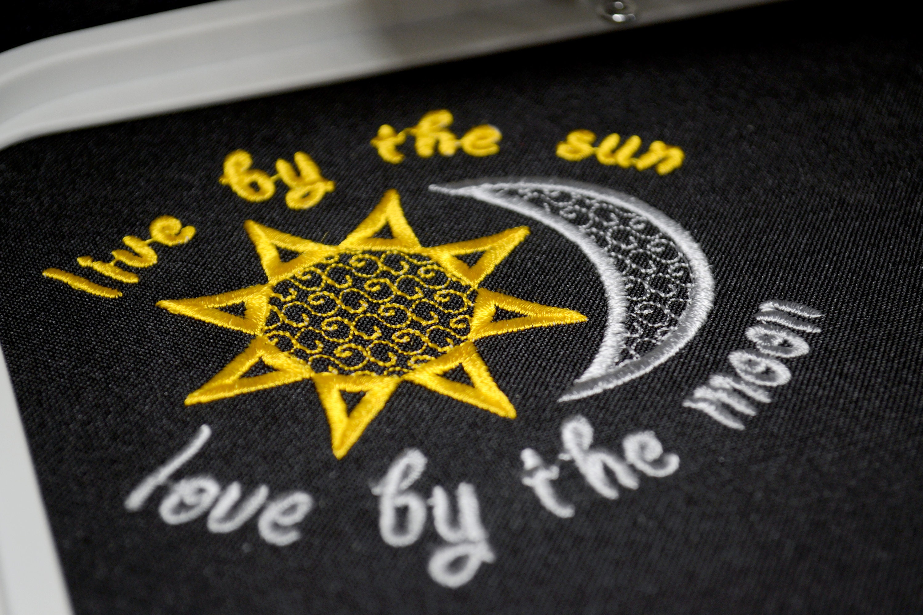 Live by the Sun Love by the Moon Embroidery Design Astrology | Etsy