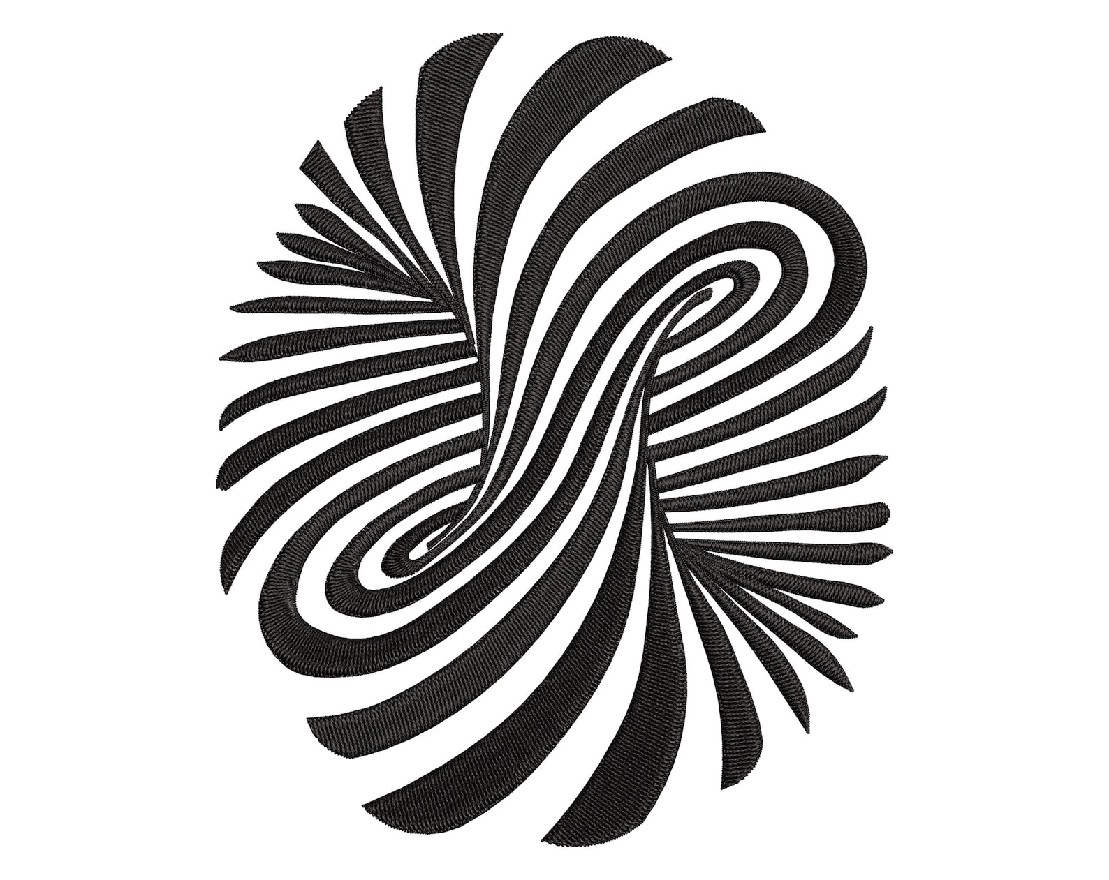 Optical Illusion Embroidery Design, Hypnotic 3D Tornado, Machine ...