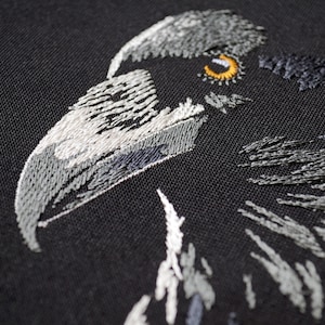 Mystical Raven Embroidery Design – Realistic Crow Head, Fill Stitch for ...