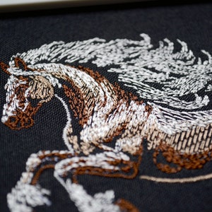 Quick Stitch Wild Stallion Embroidery Design - Noble Horse With White ...