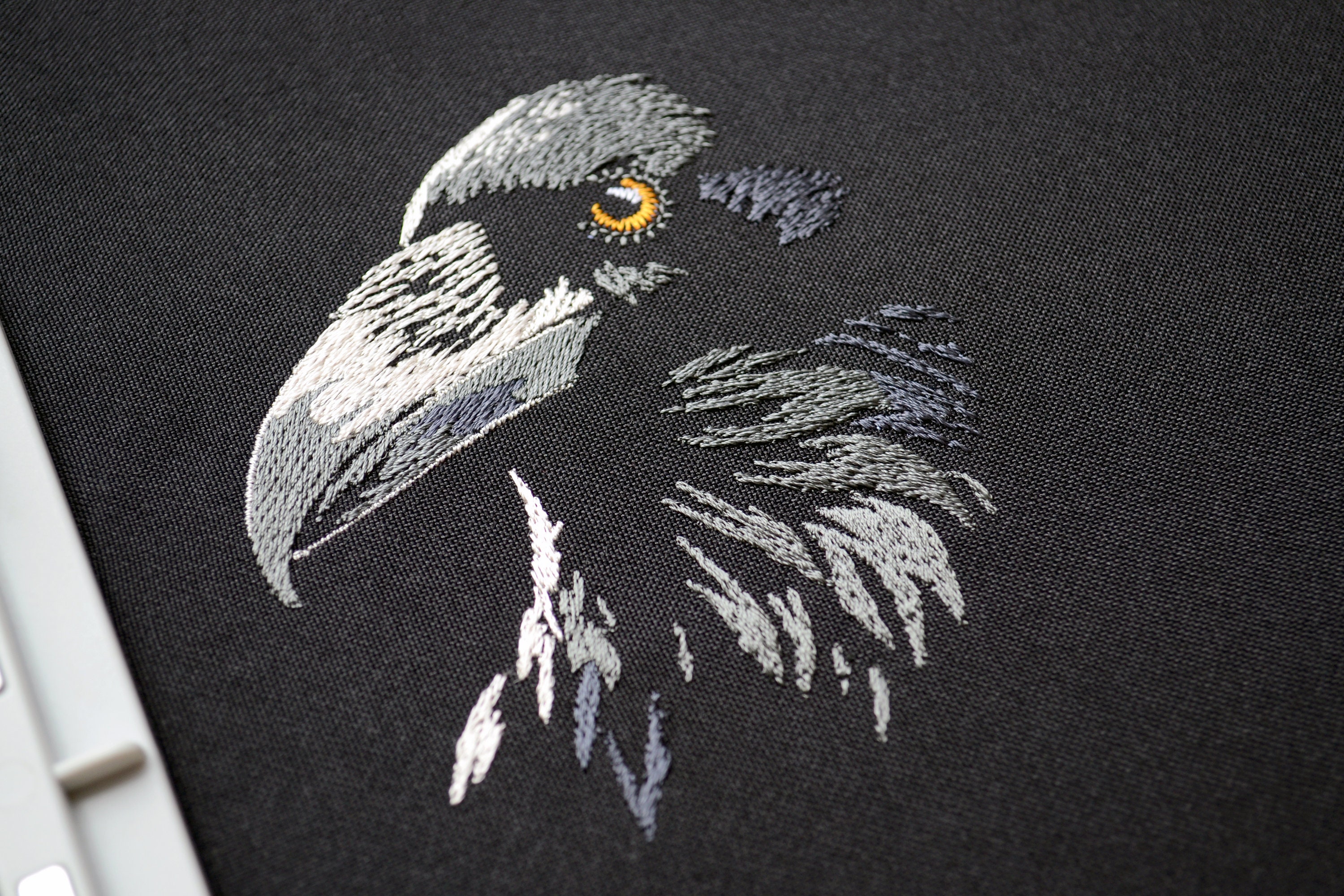 Mystical Raven Embroidery Design – Realistic Crow Head, Fill Stitch for ...