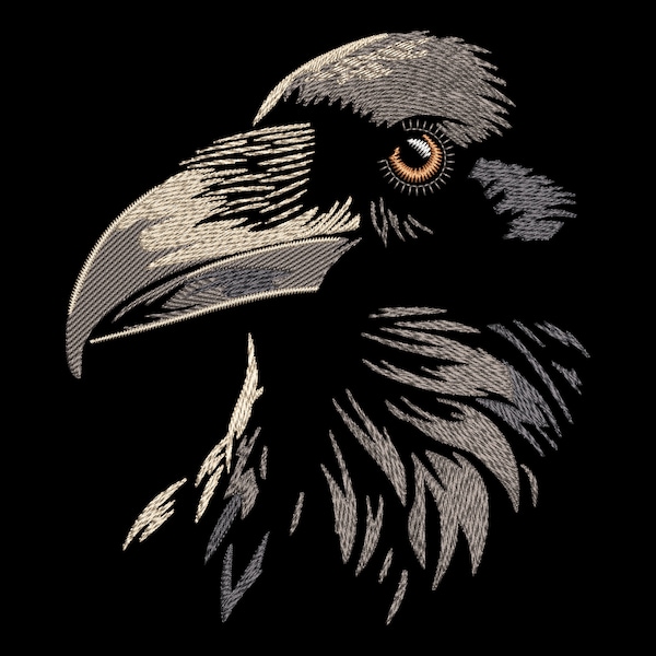 Raven Embroidery - Etsy