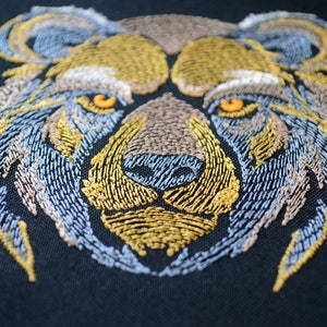 Quick Stitch Bear Face Embroidery Design - Sketch Forest Animal Head on ...