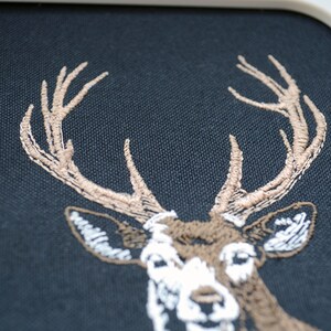 Stunning Deer Embroidery Design - Detailed Buck Head With Antlers ...