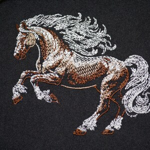 Quick Stitch Wild Stallion Embroidery Design - Noble Horse With White ...