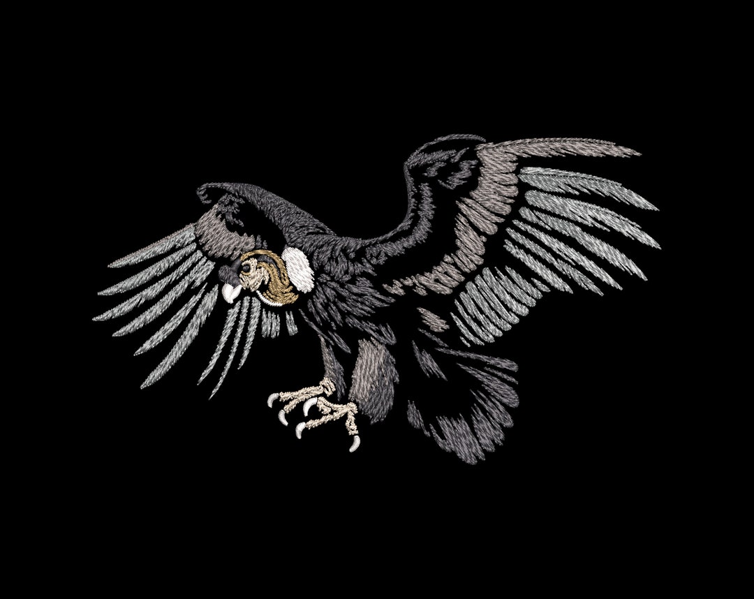 Andean Condor Embroidery Design – Majestic Bird Emblem Pattern, Latin ...
