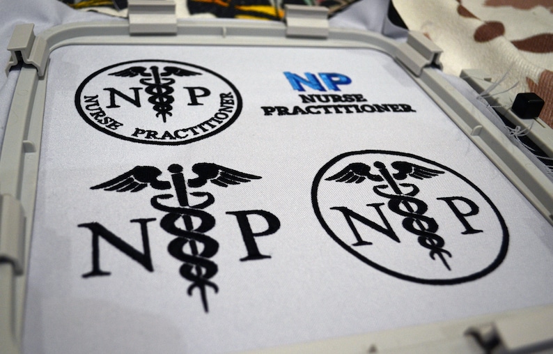 Nurse Practitioner Embroidery Design NP Medical Caduceus - Etsy