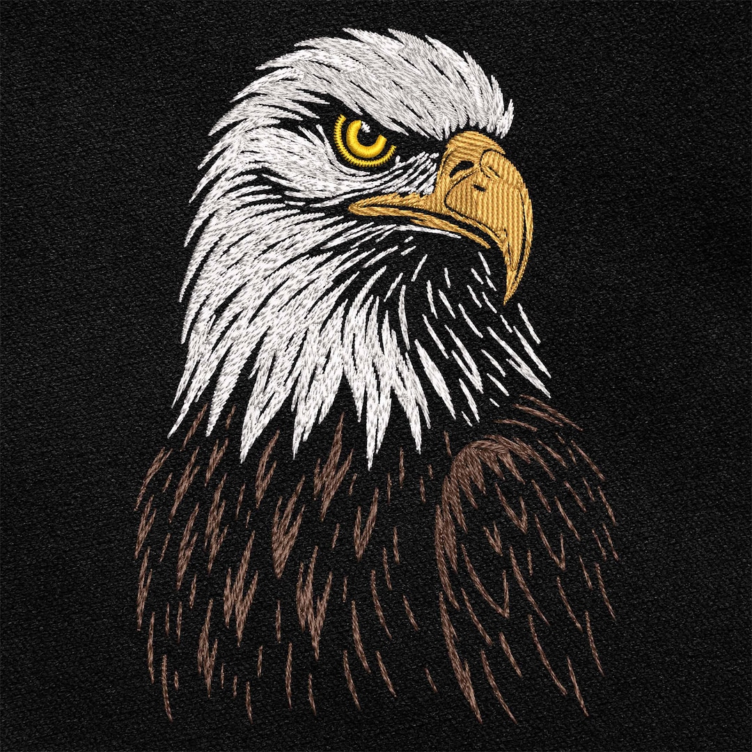 Regal Bald Eagle Embroidery Design, American Wildlife Bird of Prey ...