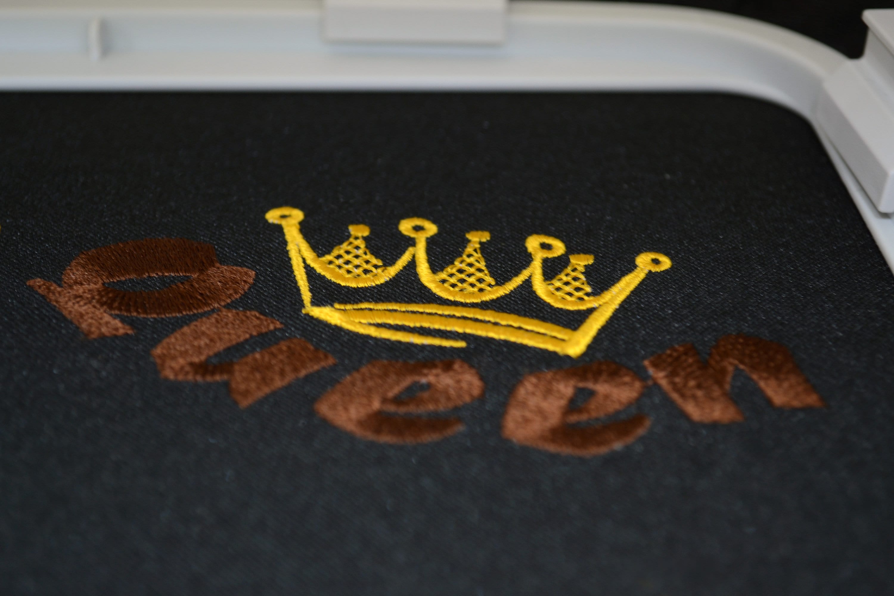 King and Queen Embroidery Design with Gold Crown Superior | Etsy