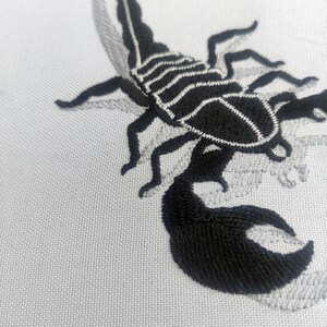 3D Scorpion Embroidery Design, Realistic Scorpio Sign, Deadly Danger ...