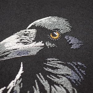 Mystical Raven Embroidery Design – Realistic Crow Head, Fill Stitch for ...