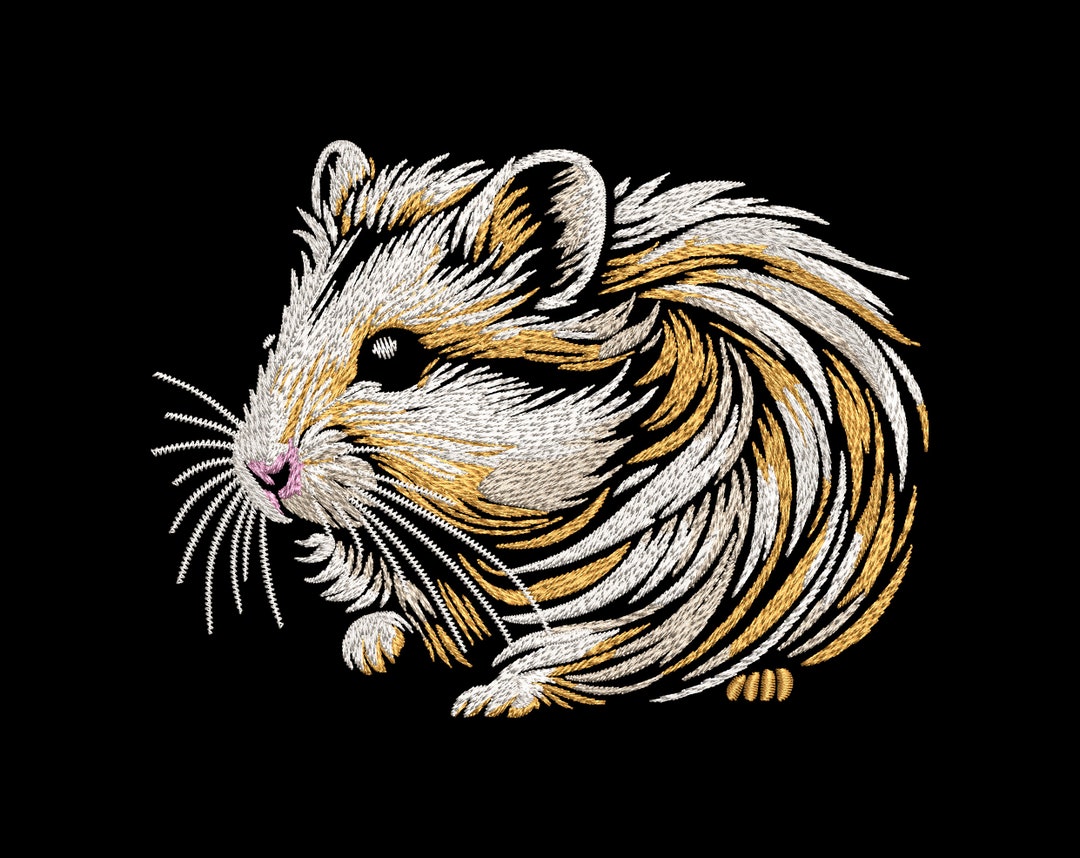 Adorable Hamster Embroidery Design - Cute Whimsical Pet Pattern for ...
