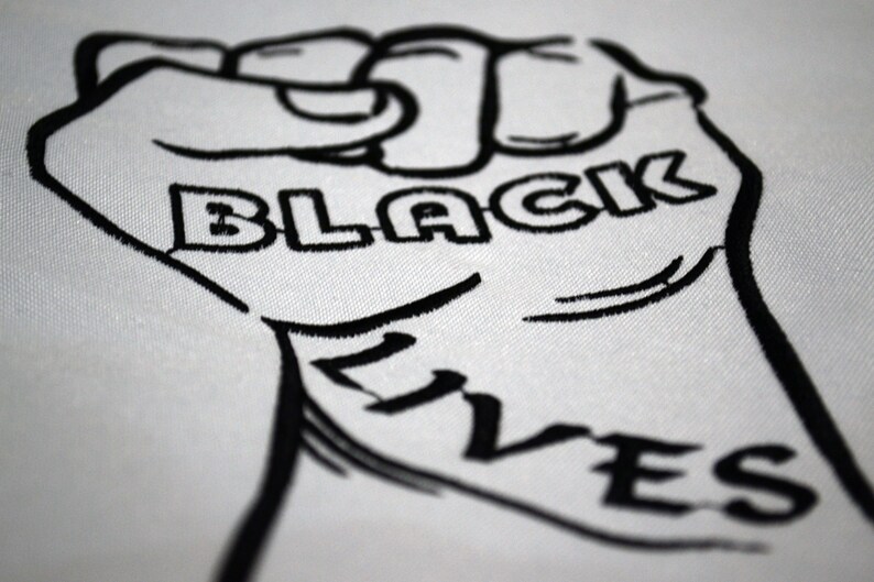 Black Lives Matter Fist Embroidery Design BLM Support Black | Etsy