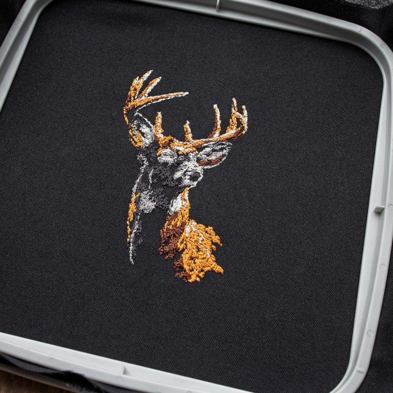 Realistic Wildlife Embroidery Design SET - Lifelike Owl, Bear, Deer ...
