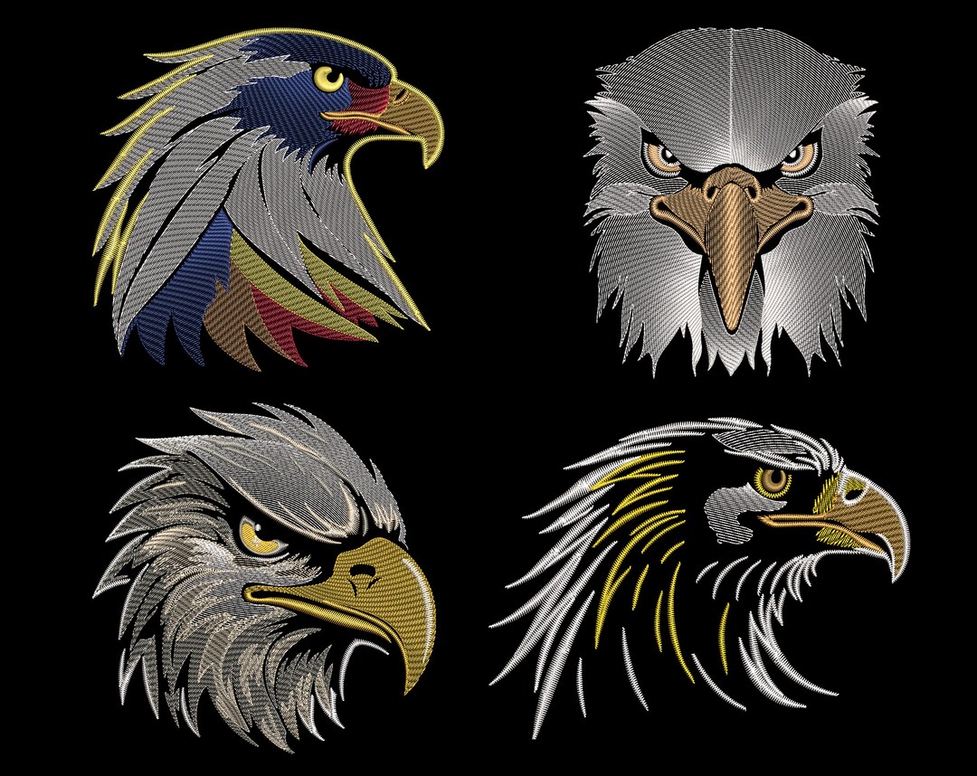 Sketch Stitch Eagle Embroidery Designs BUNDLE - Majestic American Bird ...