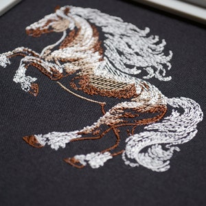 Quick Stitch Wild Stallion Embroidery Design - Noble Horse With White ...