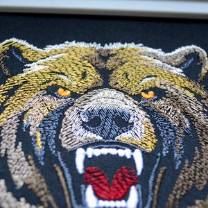 Quick Stitch Fierce Bear Head Embroidery Design - Sketch Angry Forest ...