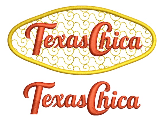 Texas Chica Embroidery Design Vintage Texas Lover Badge Cool - Etsy
