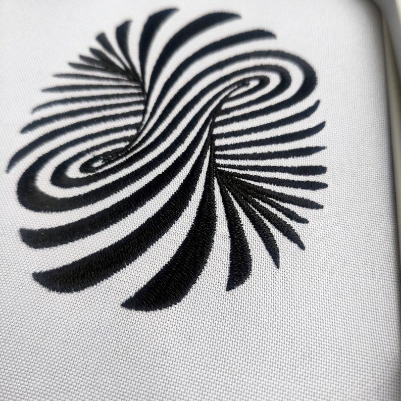 Optical Illusion Embroidery Design, Hypnotic 3D Tornado, Machine ...