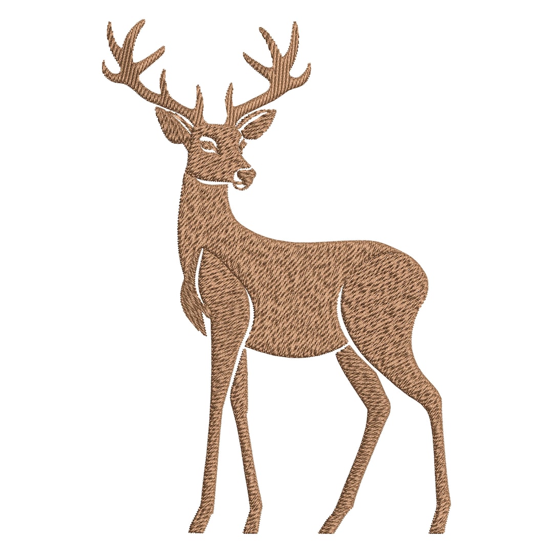 Elegant Deer Embroidery Design - Minimalist Forest Animal Machine ...