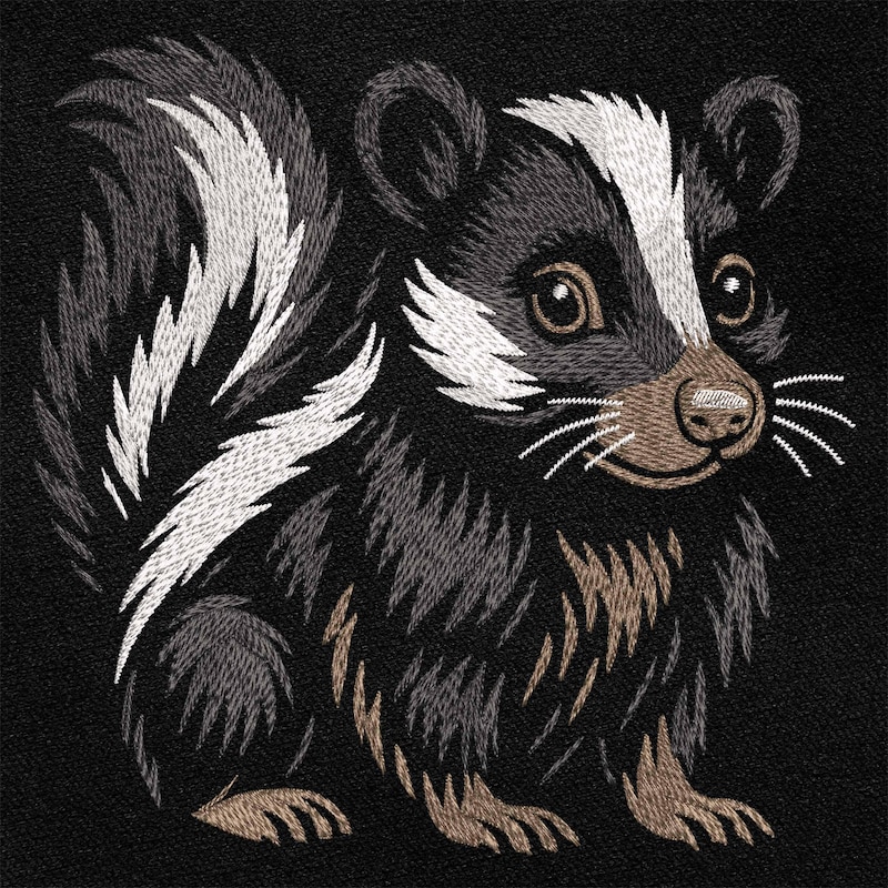 Embroidery Kit Skunk - Etsy