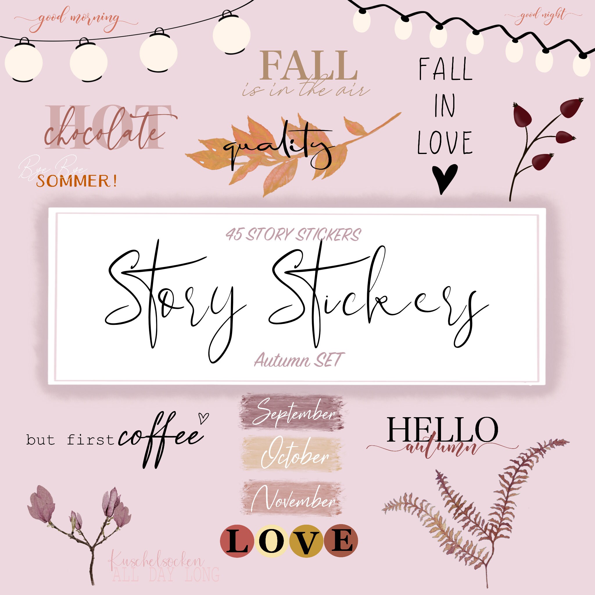 Instagram Story Sticker Autumn - Etsy