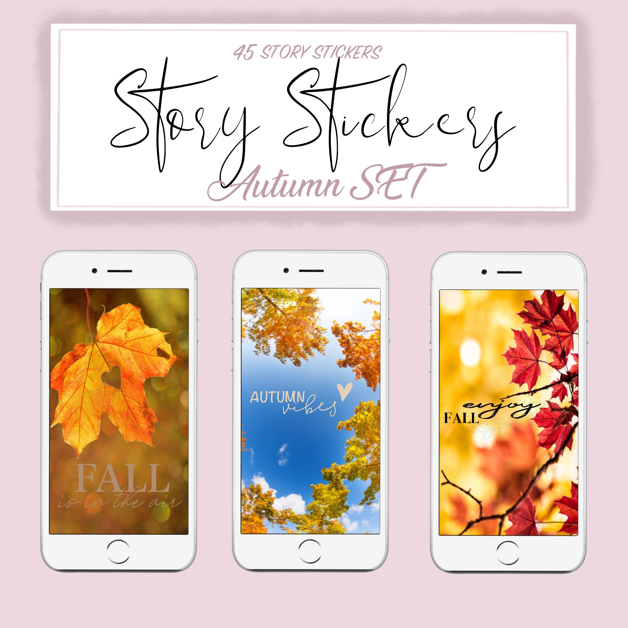 Instagram Story Sticker Autumn - Etsy
