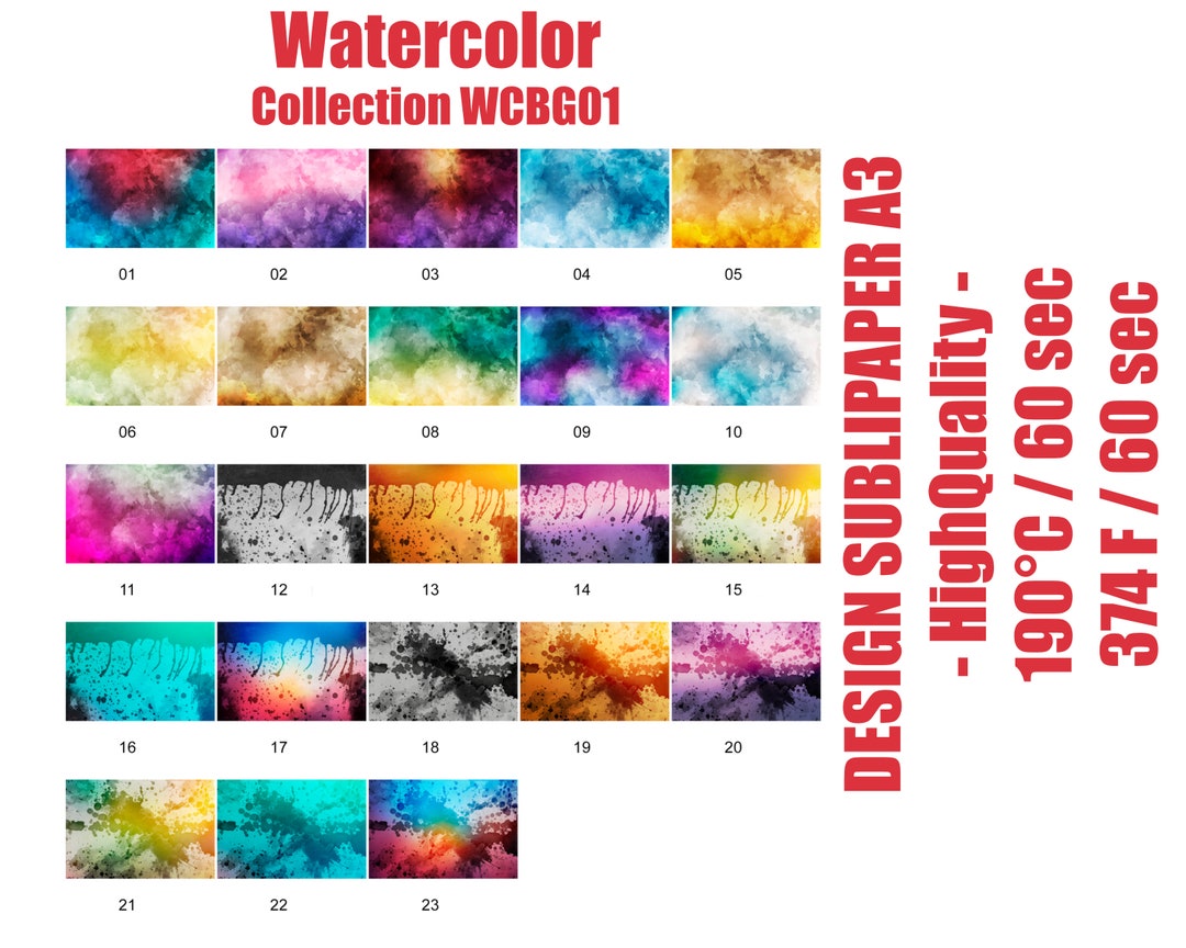 A3 Watercolor Sublipaper, Dye Sub Paper, Sublimation 29.7 Cm X 43.0 Cm ...