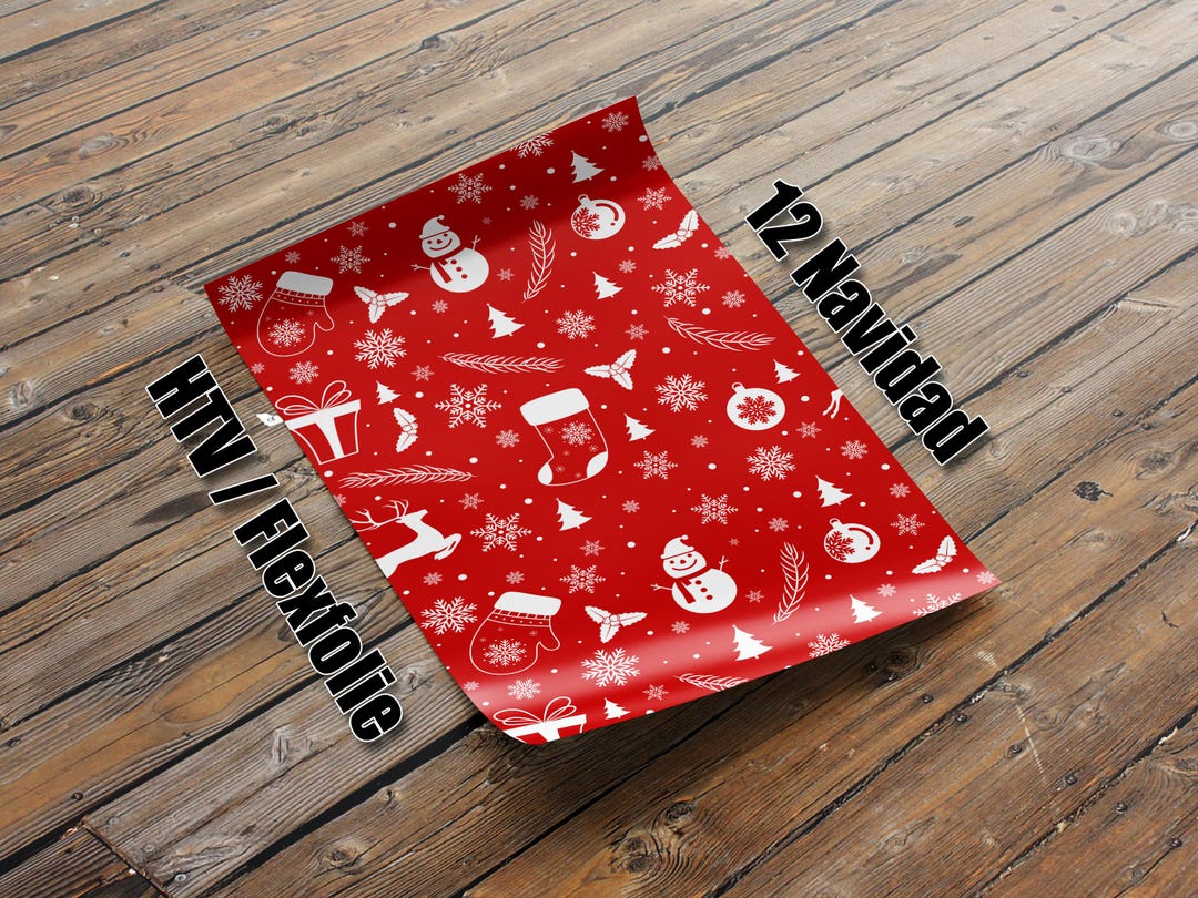 Christmas Christmas Flex Film HTV, Iron-on Film, Plotter Film Snowman ...