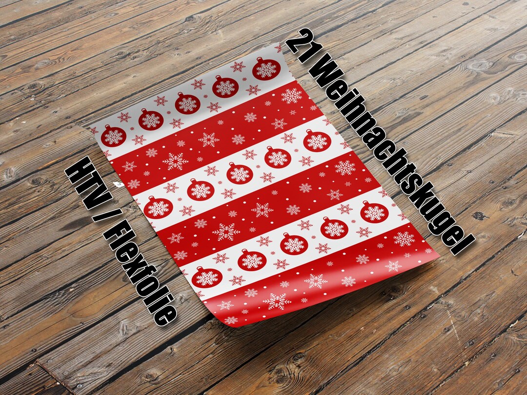 Christmas Flex Film HTV, Iron-on Film, Plotter Film Christmas Balls ...