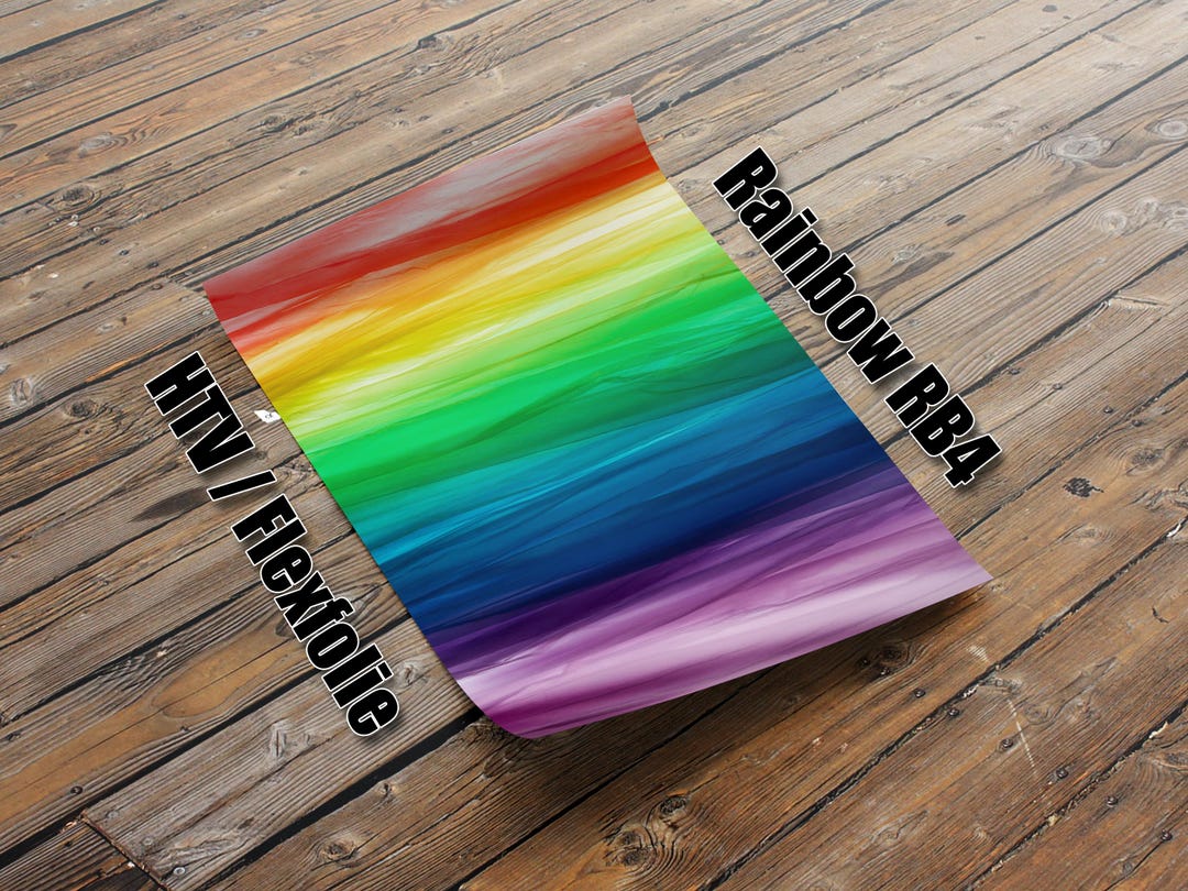 Rainbow Design Flex Film, Iron-on Film, Plotter Film HTV 20 Cm X 30 Cm ...