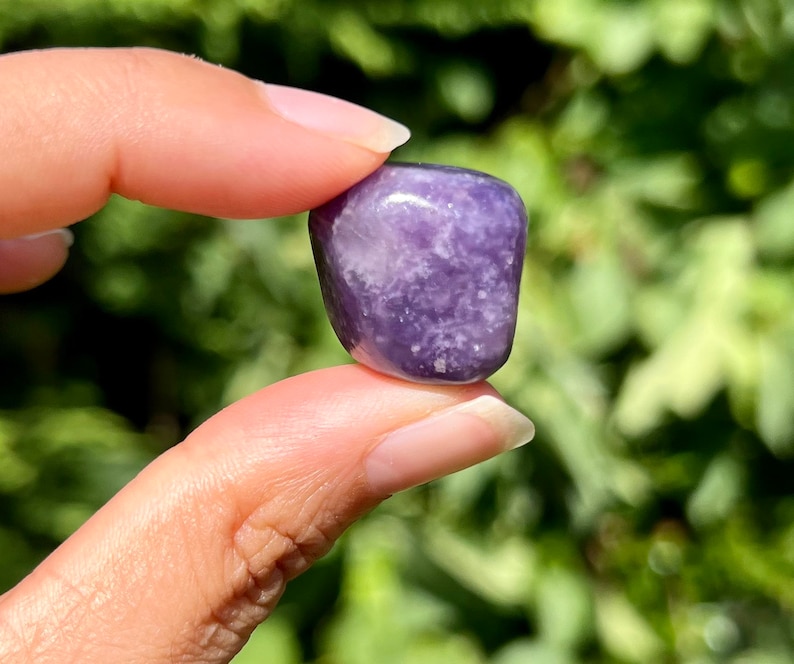 Lepidolite Tumble Rocks, Lepidolite Quartz Pocket Stone, Crystal Tumble ...