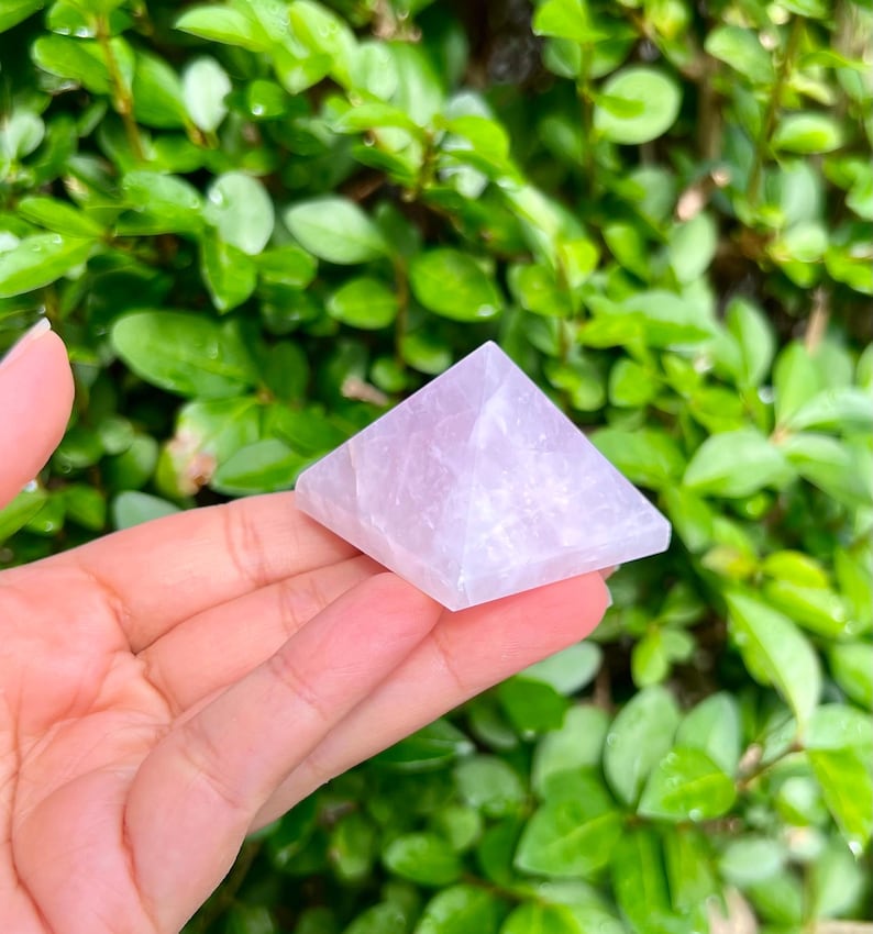 Rose Quartz Pyramid, Crystal Natural Pyramid, Quartz Crystal, Rose ...