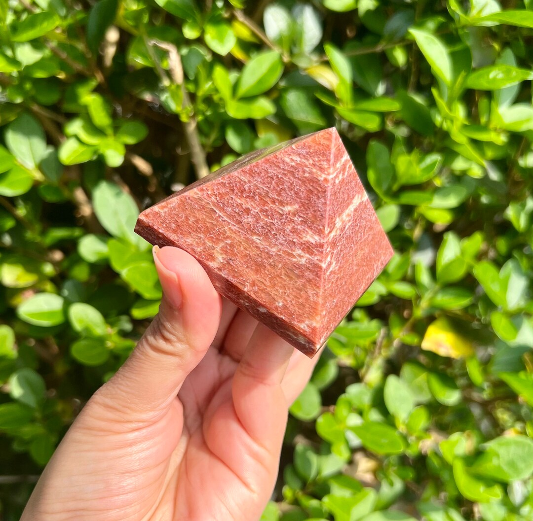 50mm Red Jasper Pyramid , Crystal Pyramid, Natural Stone, Crystal ...