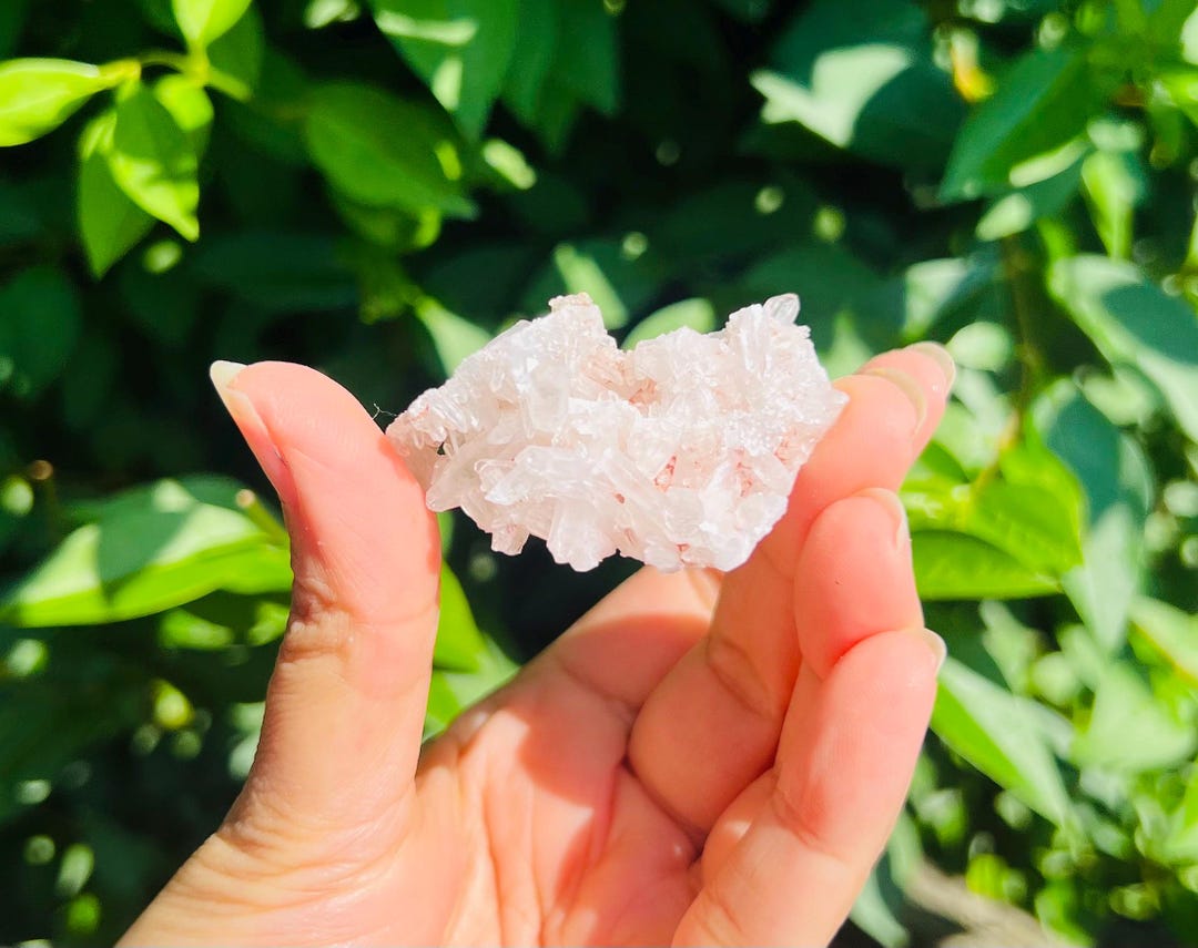 50mm Large Pink Himalayan Quartz, Rare Samadhi Pink Quartz Cluster ...