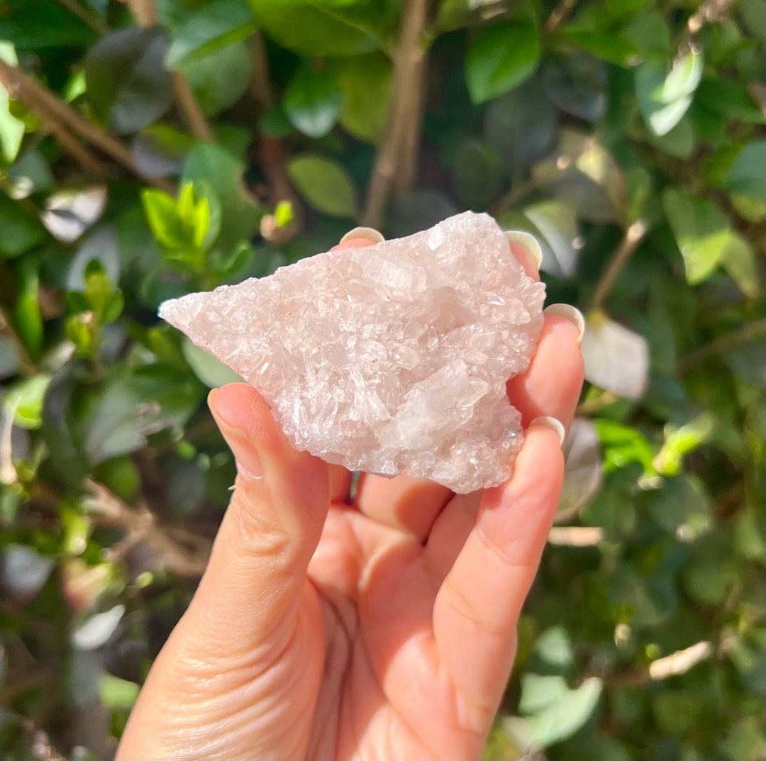 60mm Large Pink Himalayan Quartz, Rare Samadhi Pink Quartz Cluster ...