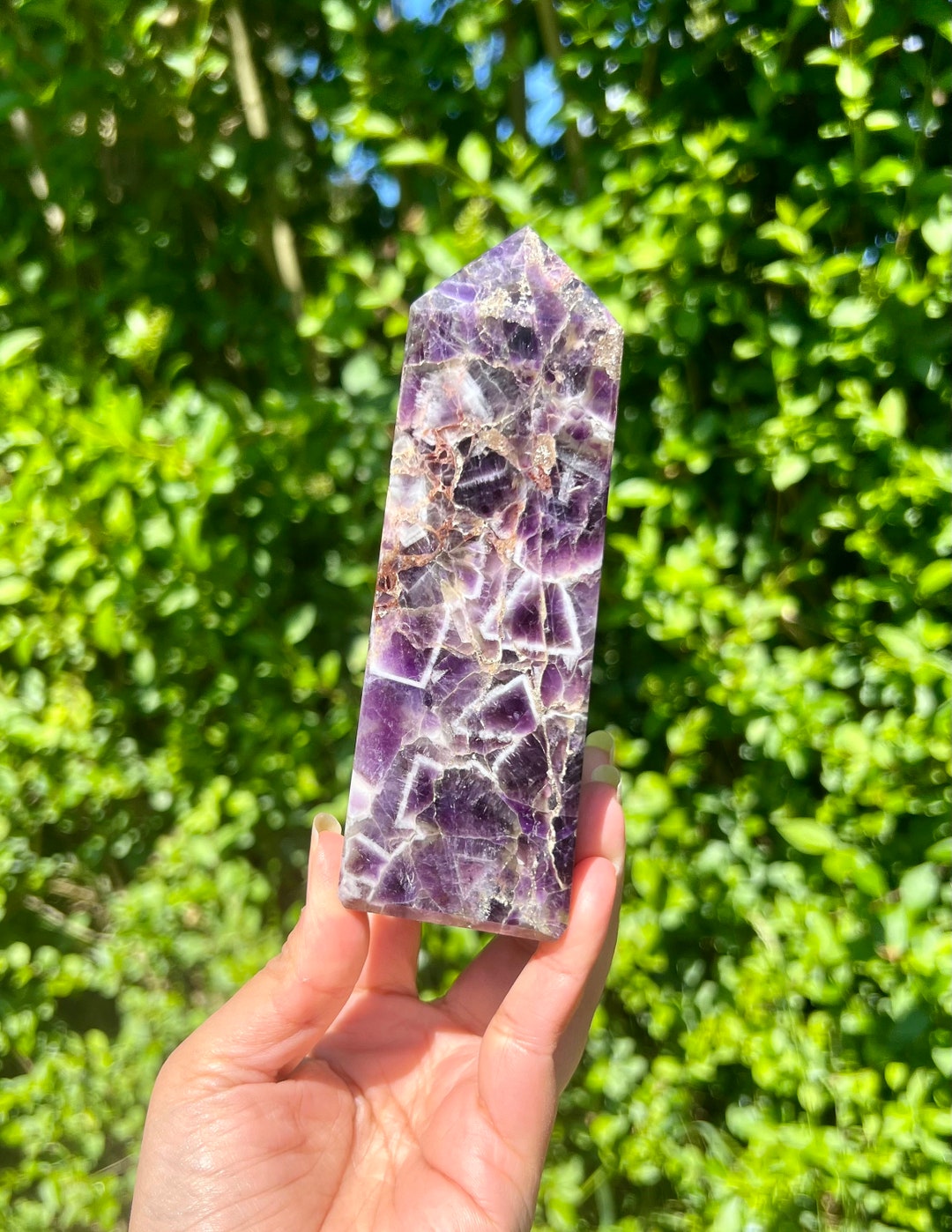 140mm / 575grams Natural Amethyst Crystal Tower, Amethyst Natural Stone ...