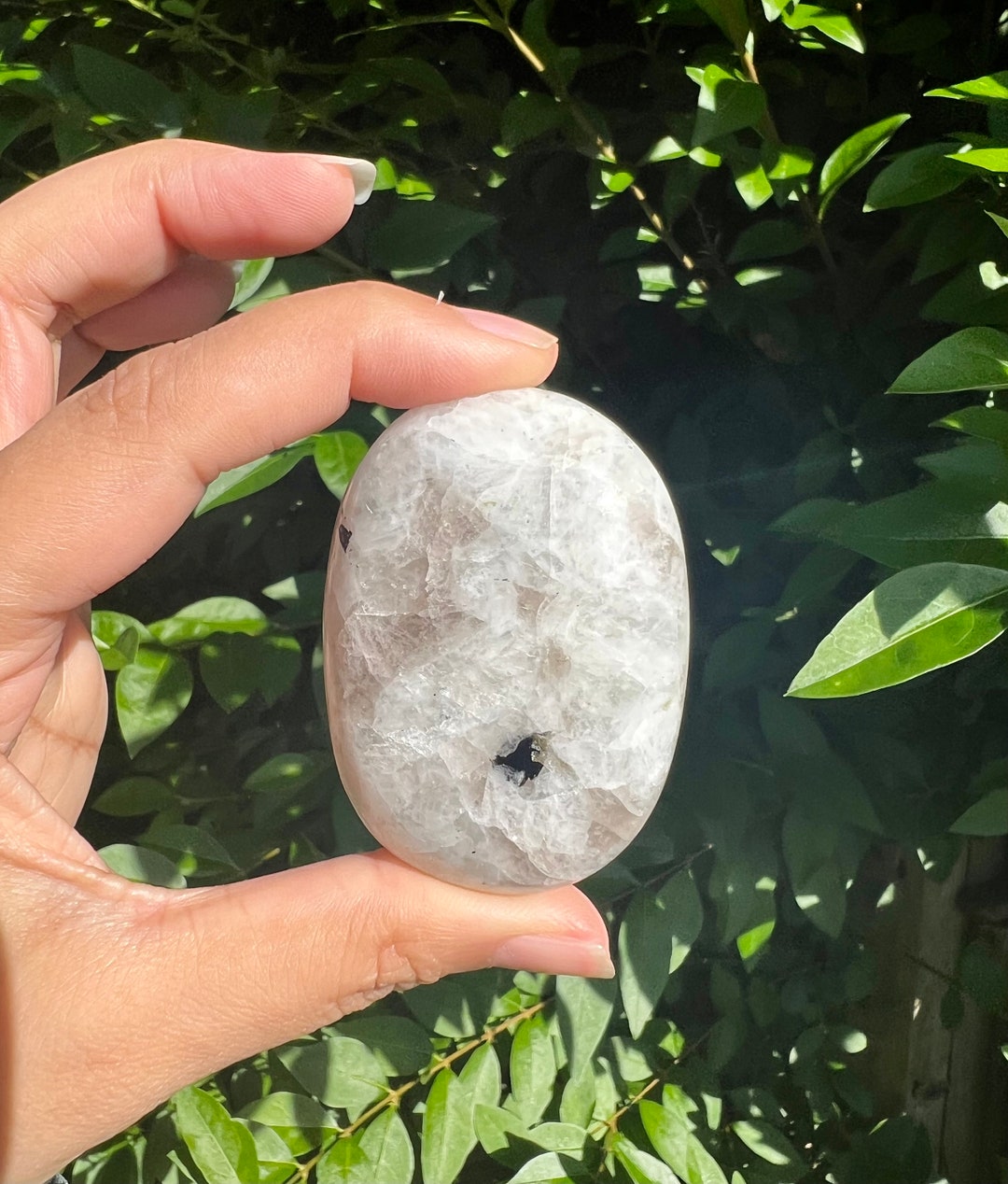 60mm Large Rainbow Moonstone Palm Stones, Natural Stone. - Etsy
