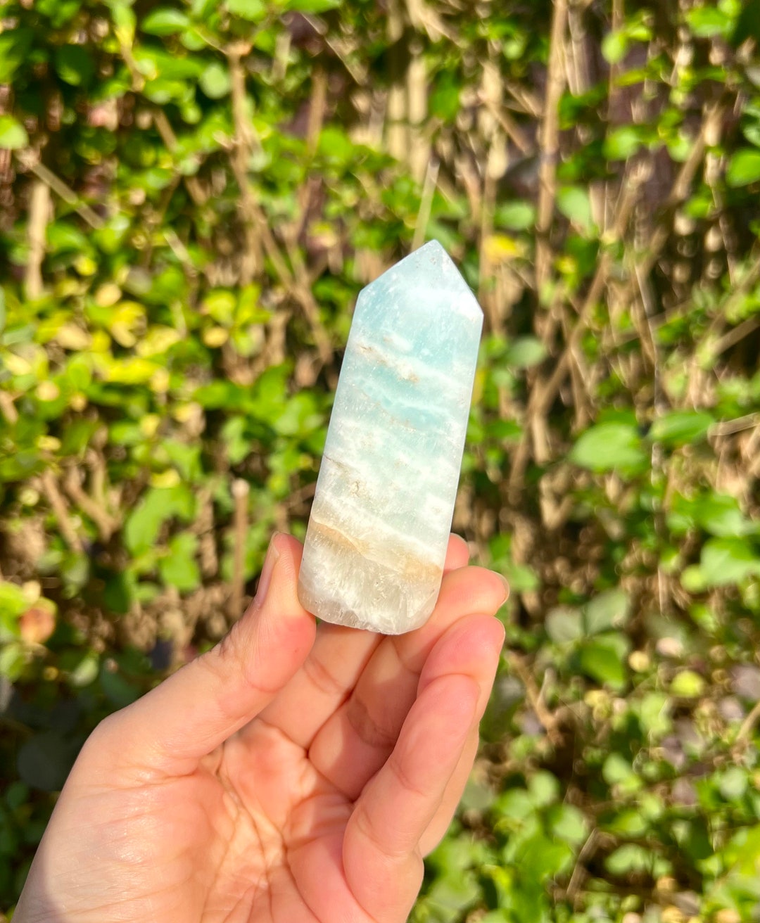 Large AAA Caribbean Calcite Tower, Caribbean Calcite Stone, Crystal ...