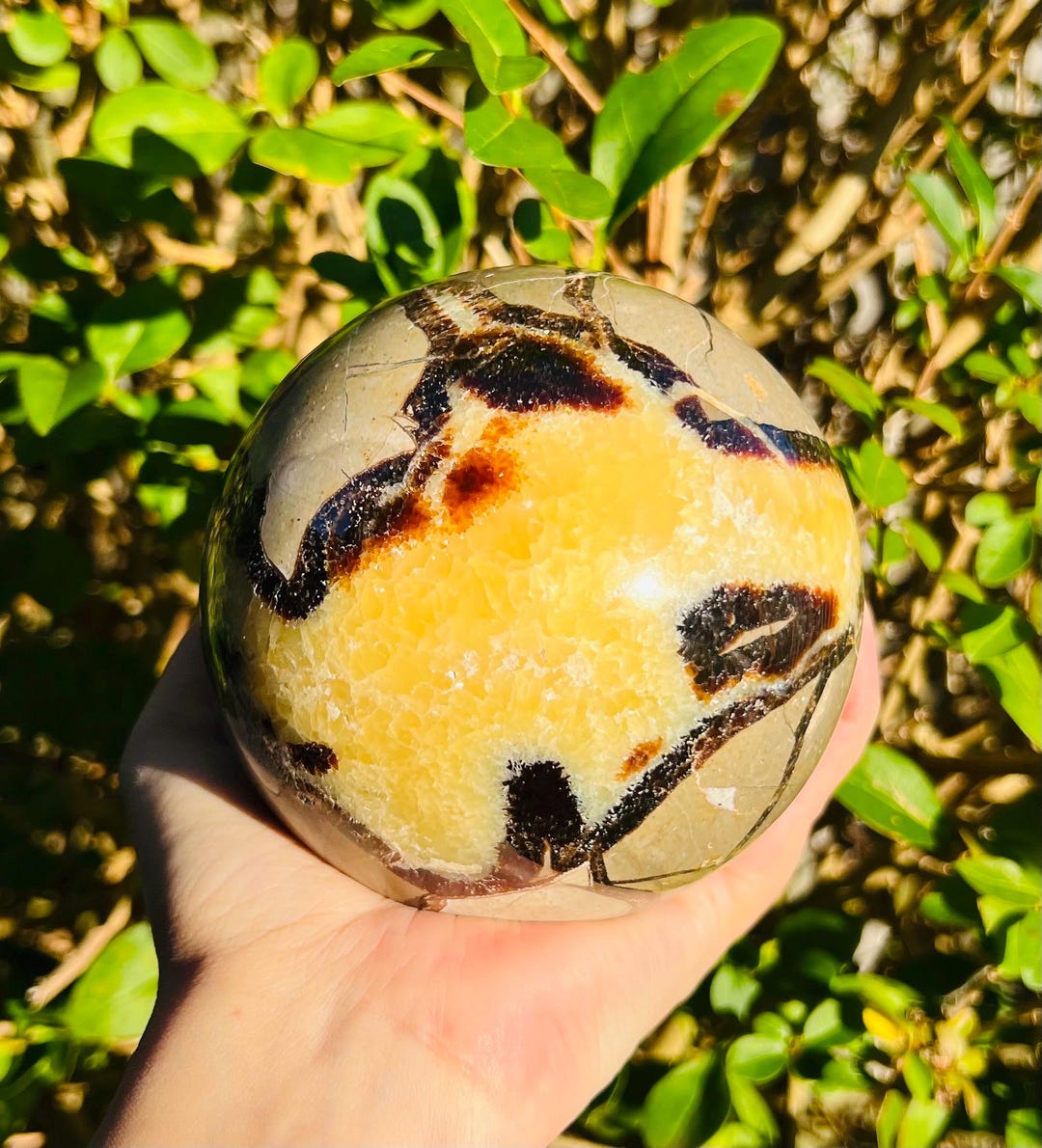 100mm / 1.680kg Septarian Sphere, Crystal Ball, Dragonstone, Septarian ...