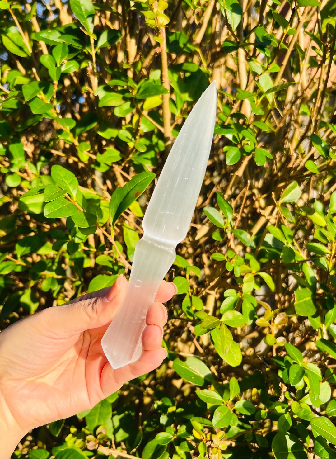 170mm Selenite Knife, Selenite Crystal, Crystal Knife, Crystal Dagger ...