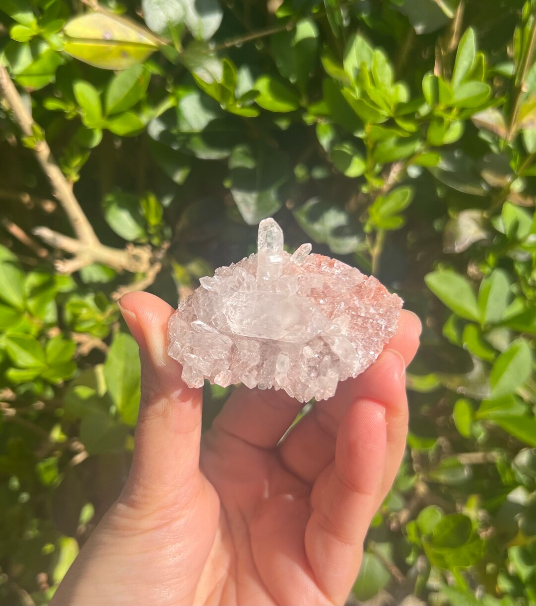 60mm Large Pink Himalayan Quartz, Rare Samadhi Pink Quartz Cluster ...